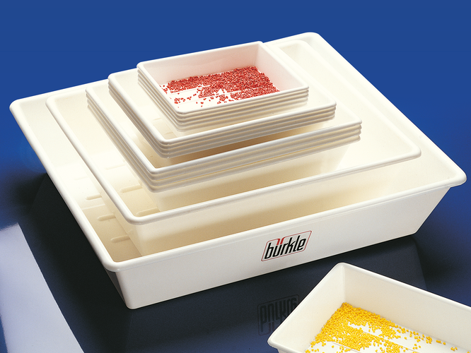 Laboratory trays / spill troughs 1 l weiss