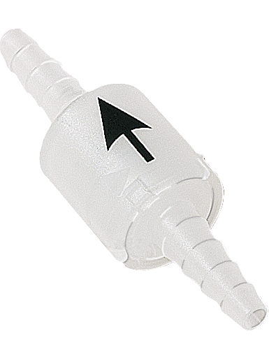 Non-return valves with conical inlet/outlet, black arrow 6 mm 8 mm