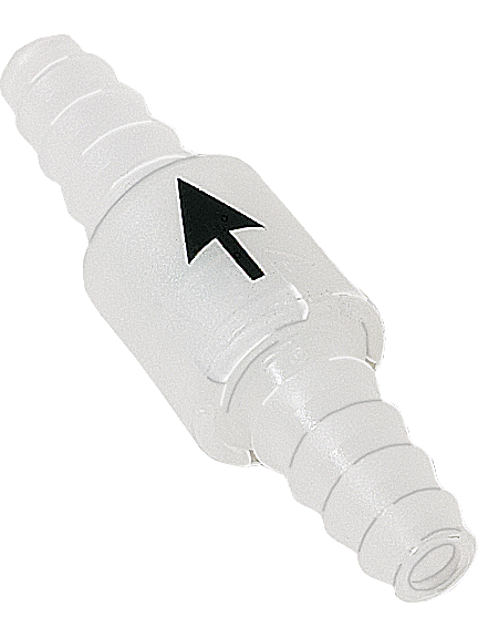Non-return valves with conical inlet/outlet, black arrow 10 mm 14 mm