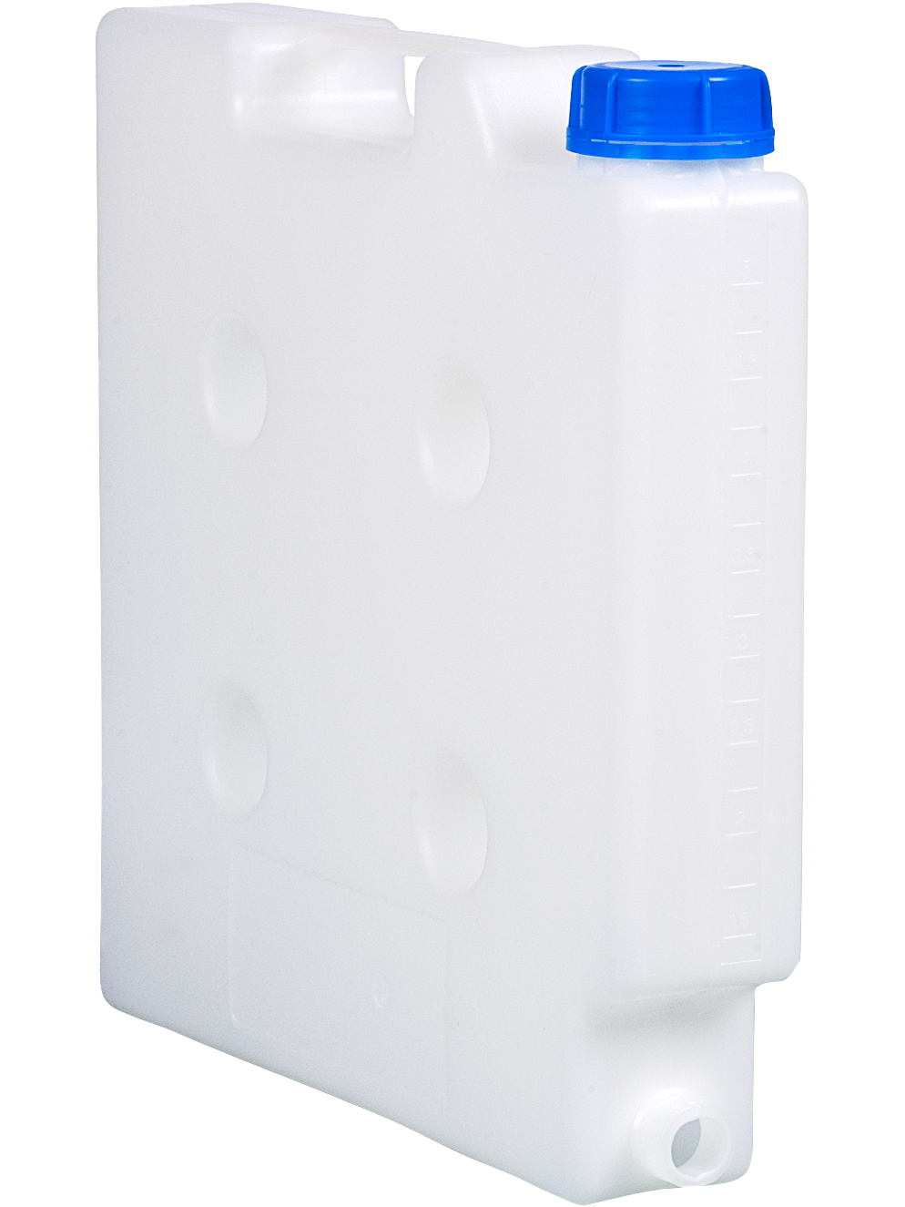 Space saving canister with 3/4" threaded connection 5 l 335 mm
